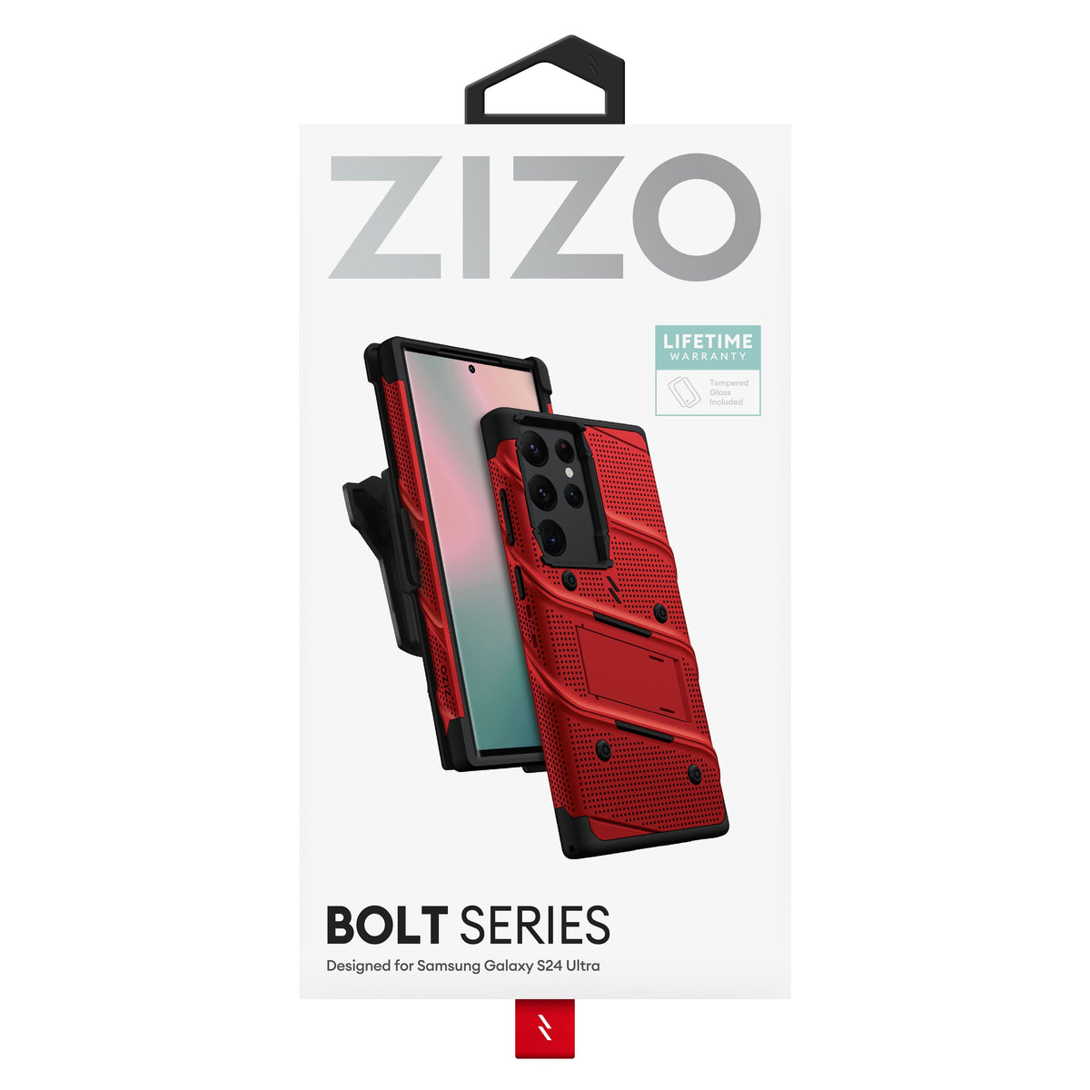 ZIZO - Galaxy S24 Ultra - Carcasa BOLT Bundle - Red – Tech Center | Accesorios Premium